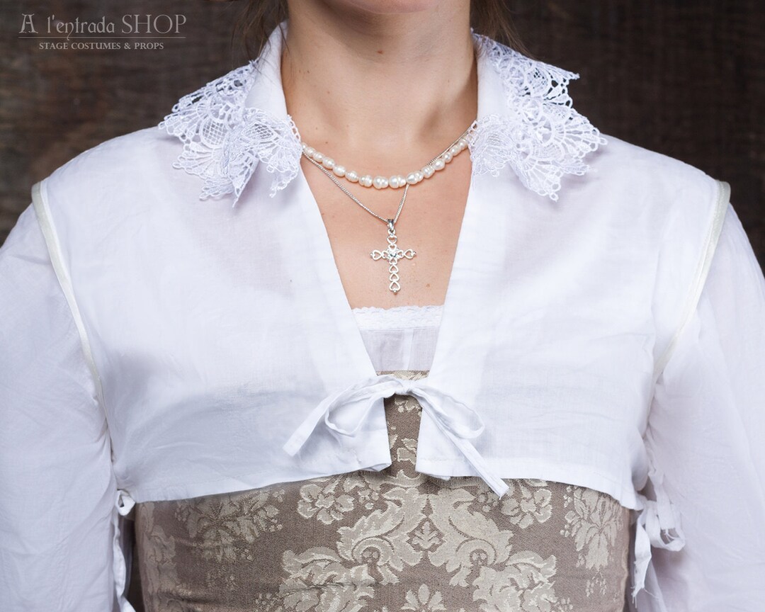 Cotton Renaissance Chemise: Elizabethan Partlet Blouse for Medieval ...