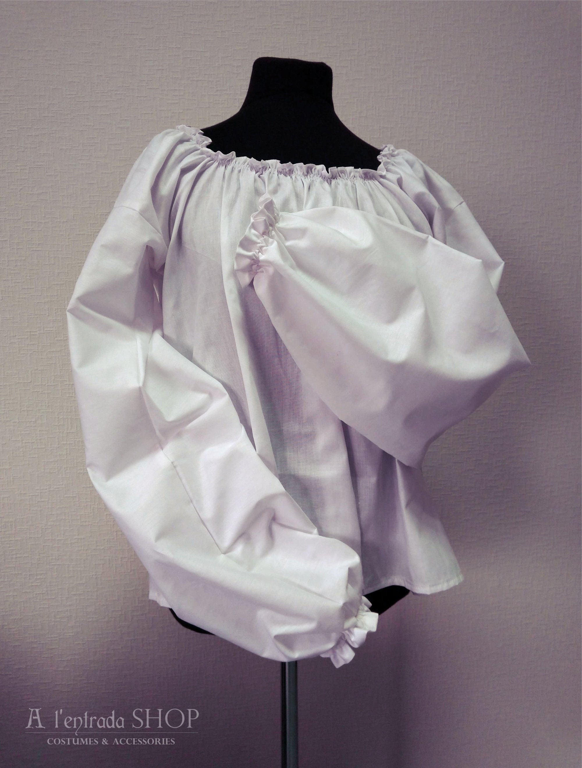 15th Century White Cotton Renaissance Chemise - Medieval Costume ...