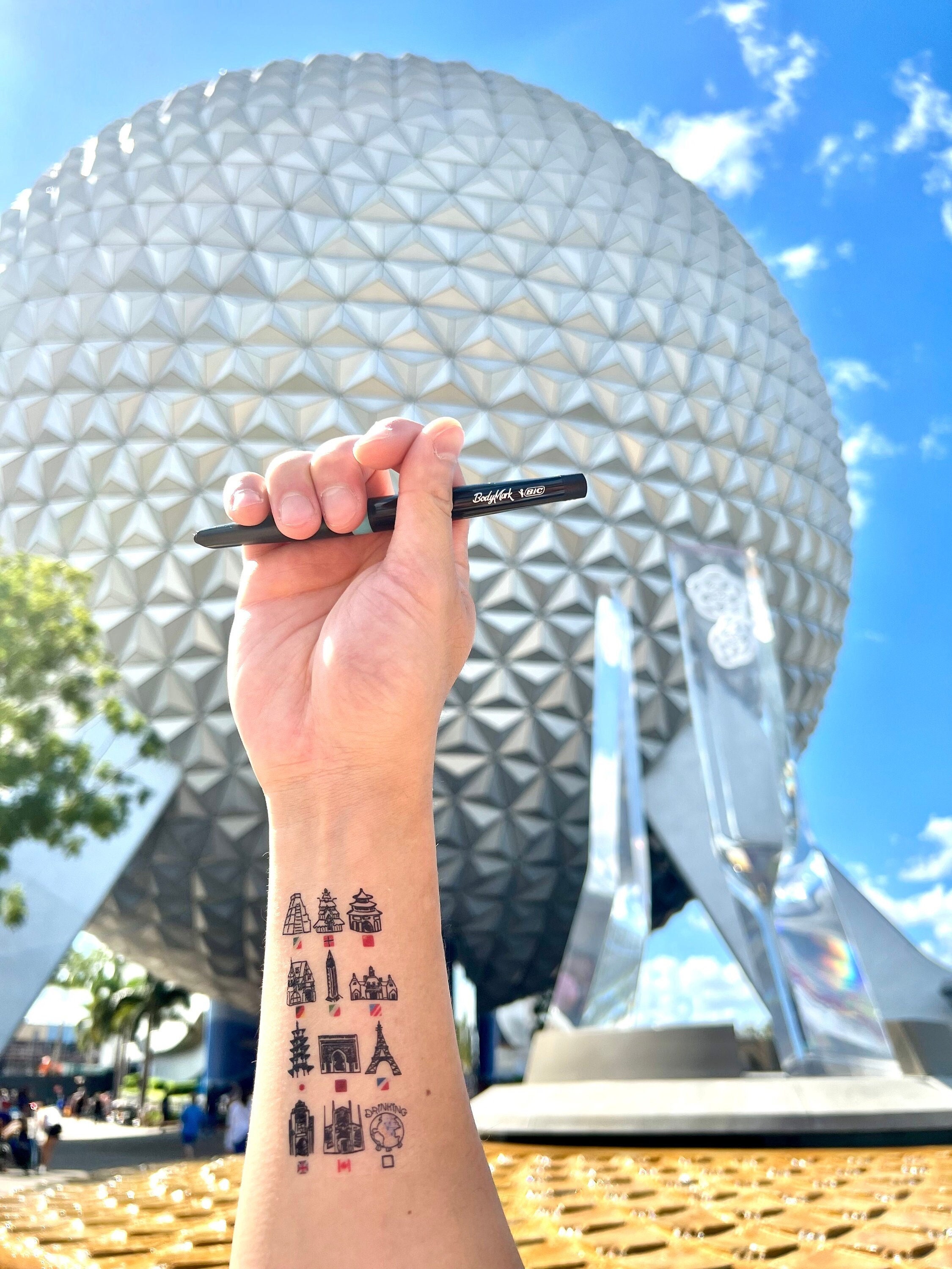 Drinking Around the World Passport Temporary Tattoo - Pavilion Icon ...