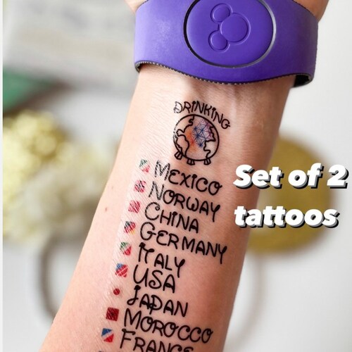 Drinking Around the World Tattoo-food & Wine Festival-epcot - Etsy