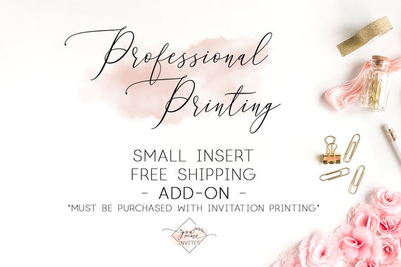Small Insert Printing Print Your Design Small Insert - Etsy
