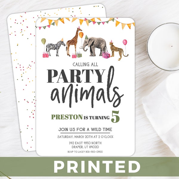 Party Animal Invite - Etsy