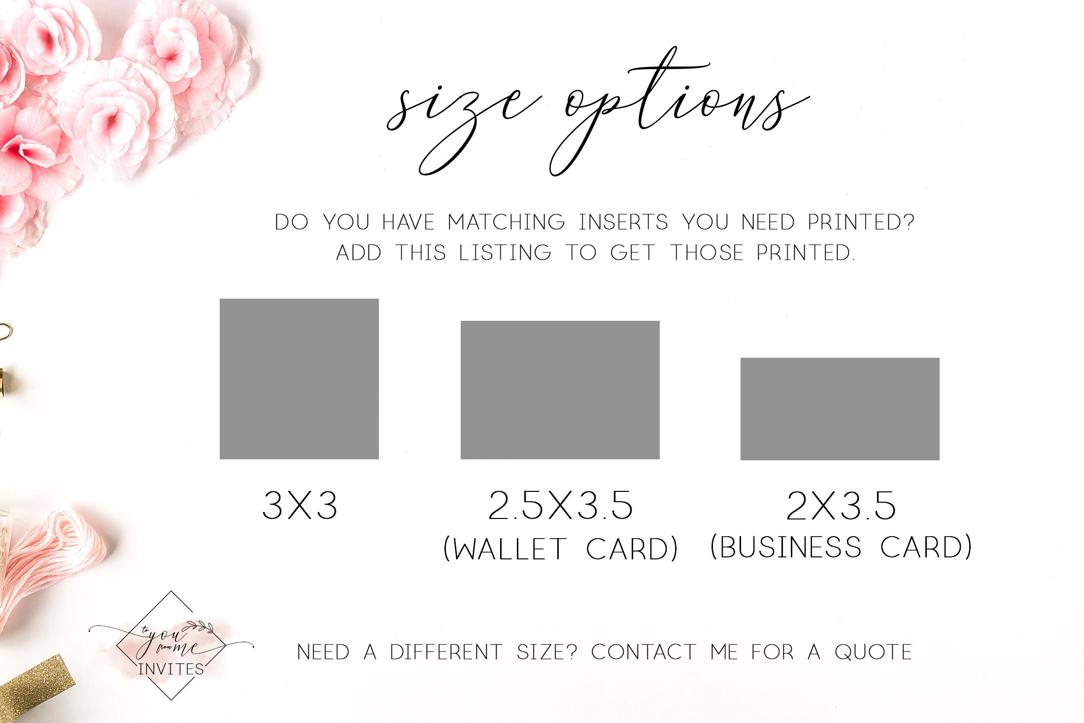 Small Insert Printing - Print Your Design - Small Insert Invitation ...