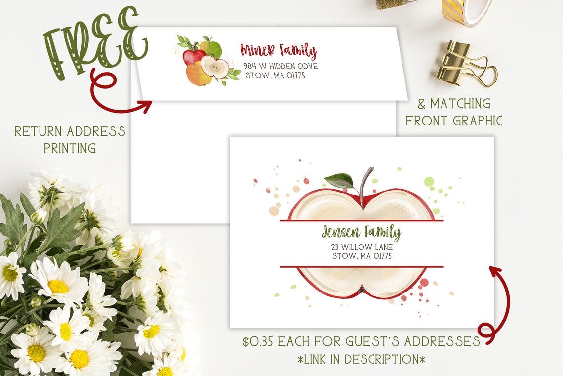 Apple Birthday Invitation Apple Joint Birthday Party - Etsy