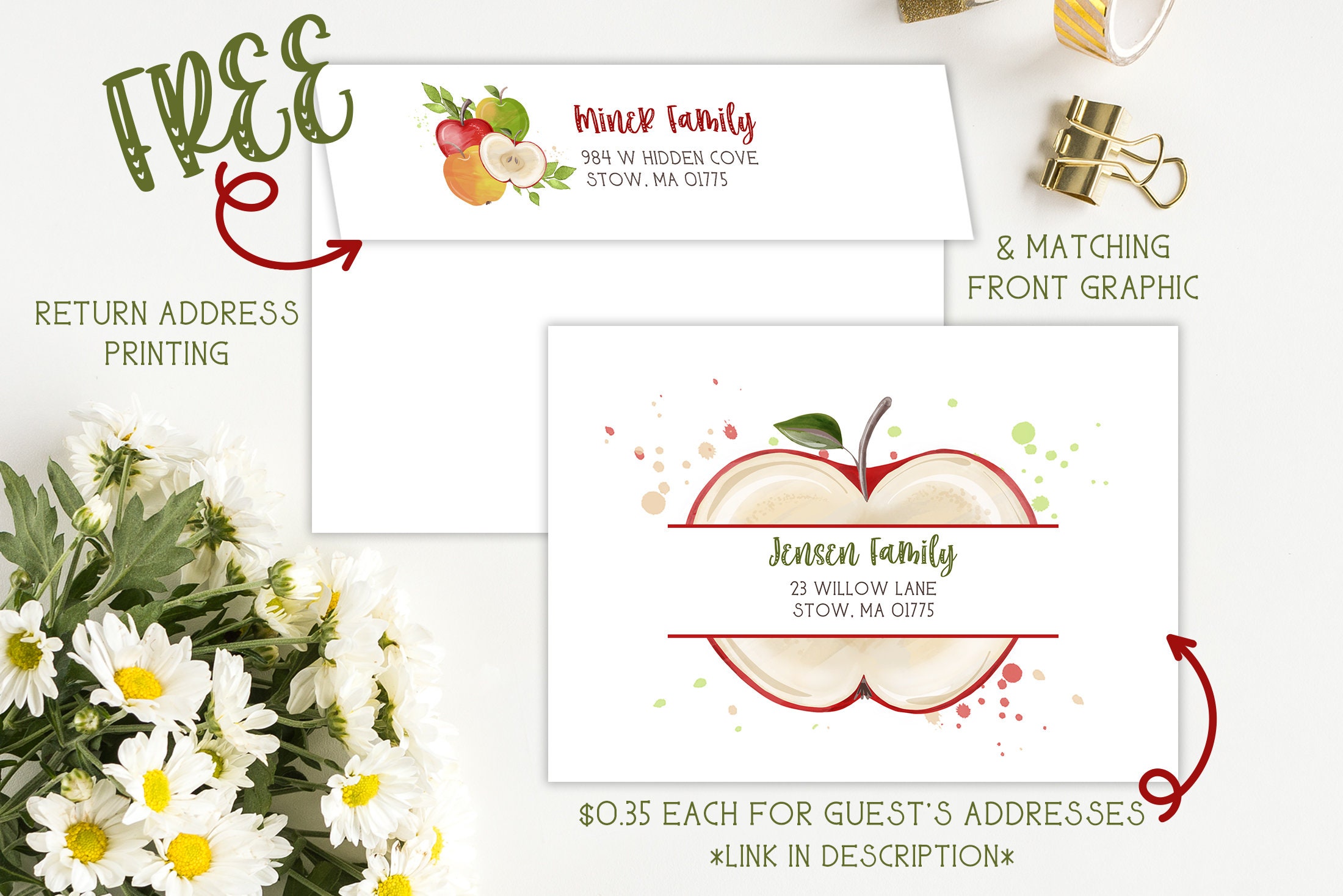 Apple Birthday Invitation Apple Joint Birthday Party - Etsy