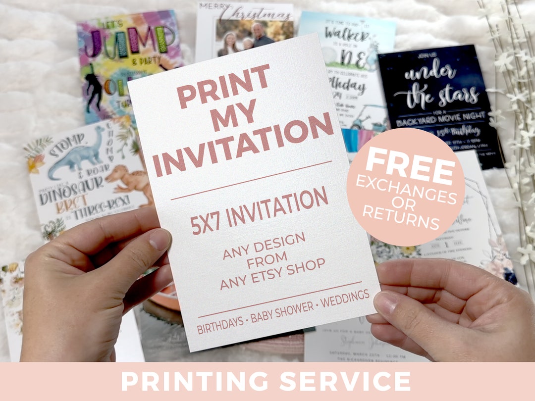 Invitation Printing Service - Card Printing - Printed Invites - Print ...