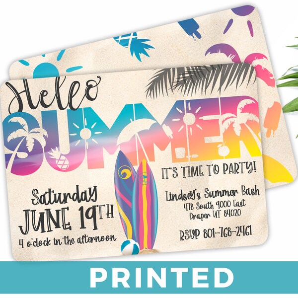 Summer Invitations - Etsy