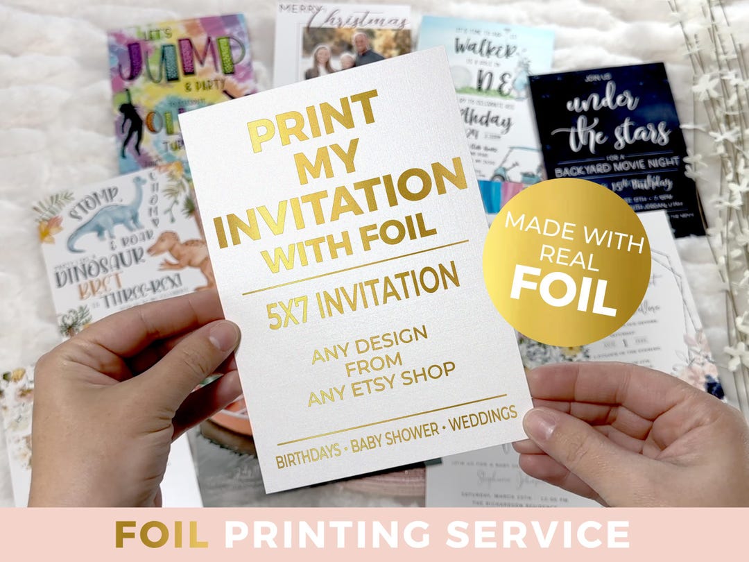 Foil Invitation Printing Service - Card Printing - Printed Invites ...