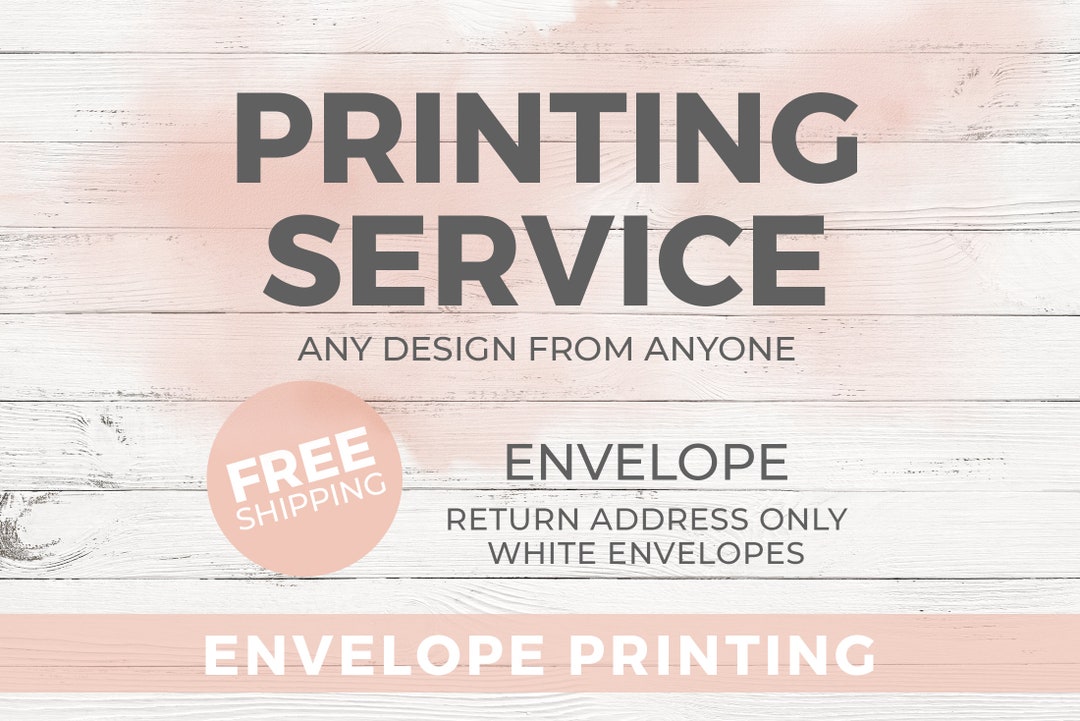 Envelope Printing - Return Address Only Printing - Print Your Design ...