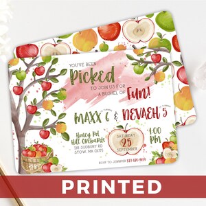 Apple Birthday Invitation Apple Joint Birthday Party Invitation Apple ...