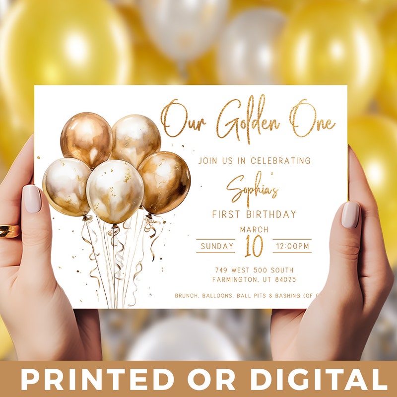Golden Invitation - Etsy