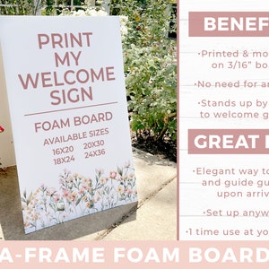 Welcome Sign Printing Service - Foam Board or Poster Print Your Design ...