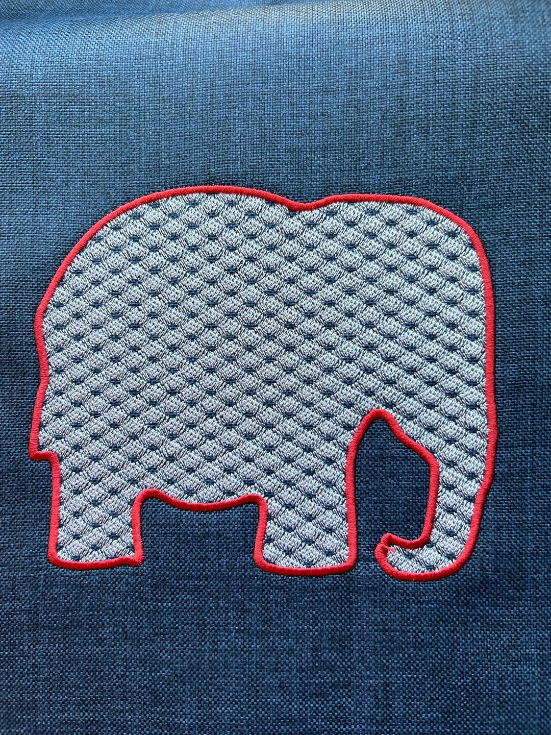 Embossed Machine Embroidery Design. Elephant 2 Sizes Will Fit a 4x4 ...