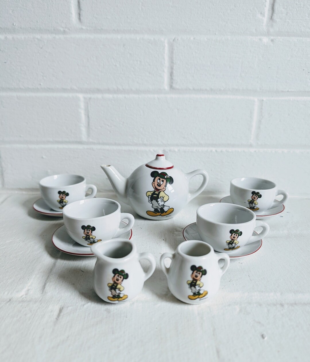Vintage German Mickey Mouse Mini Ceramic Tea Set- 12 Piece - Etsy