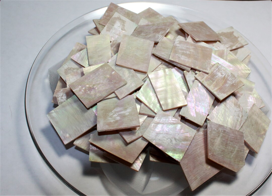 1oz Green Lip light Pink Abalone Shell Blanks Inlay Material Thickness ...