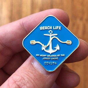 Polished Brass Shore Beach Life Badge Super Awesome Custom Soft Enamel ...