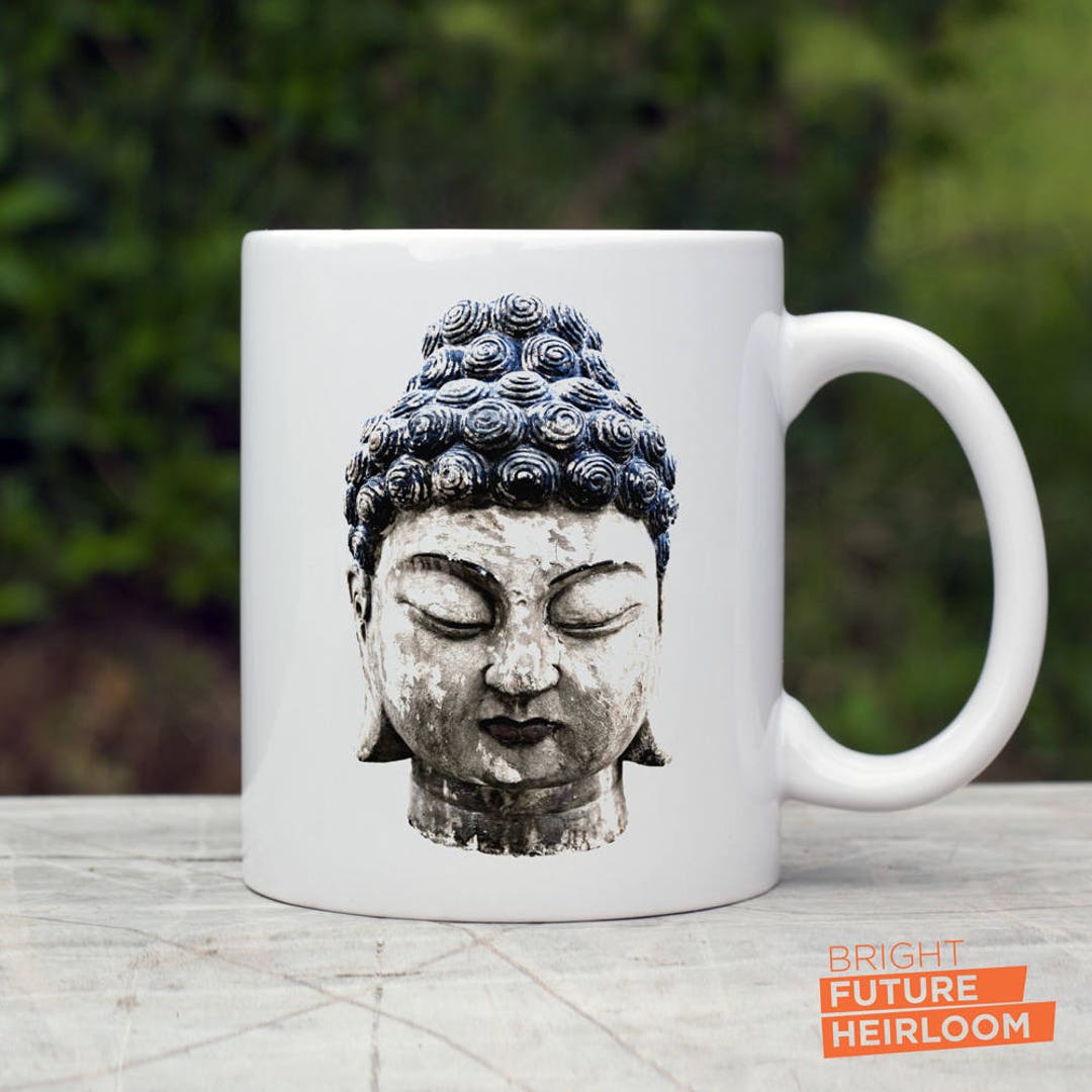 Stone Buddha Head - Full Color Ceramic Mug - A Perfect Unique Coffee ...
