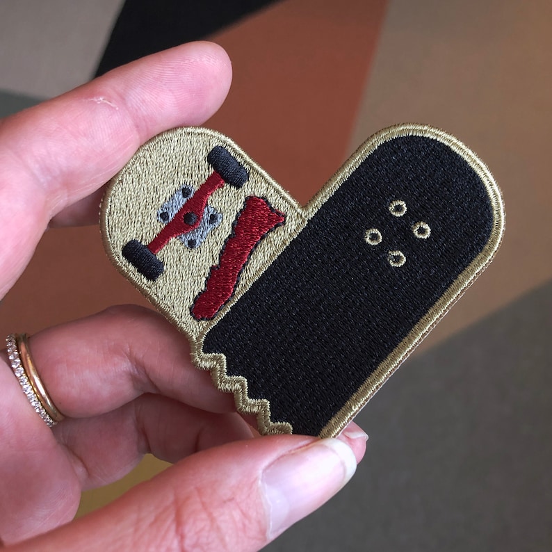 Broken Skateboard Heart Patch Skate Deck Heart Patch Skate - Etsy