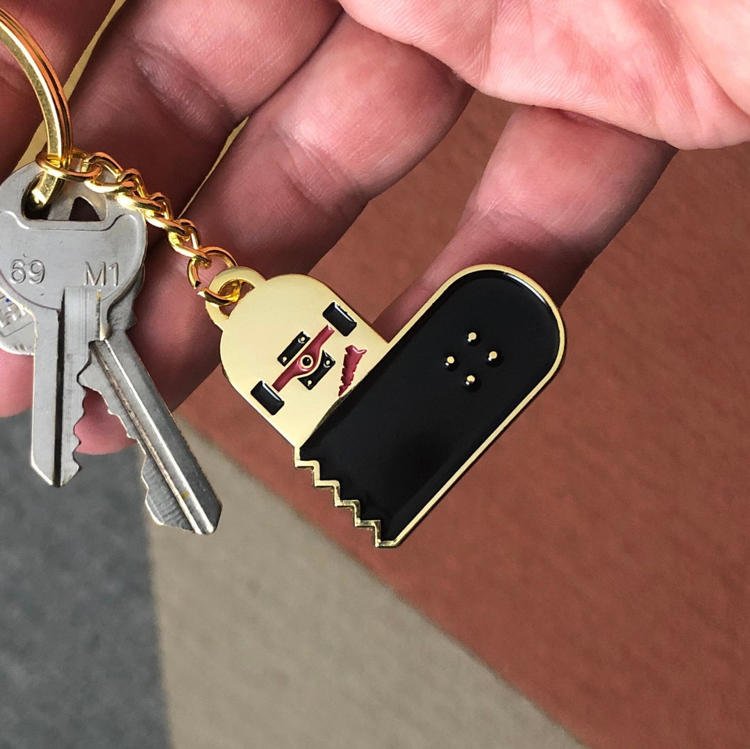Broken Skateboard Heart Keychain Super Awesome Custom Soft Enamel ...
