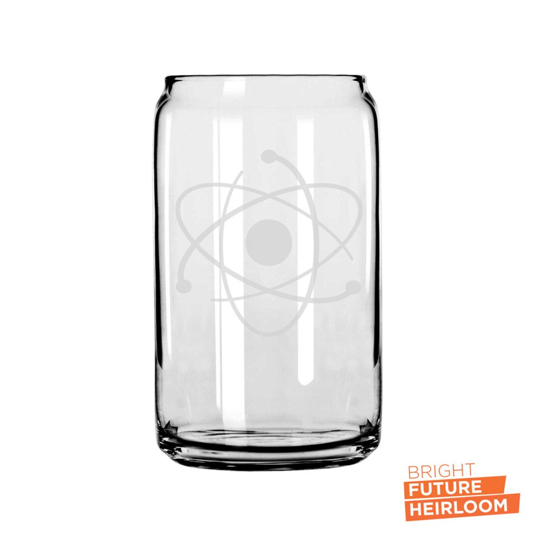 The Amazing Atom! - 16oz Etched Can Glass - the Best Custom Etched Pint ...