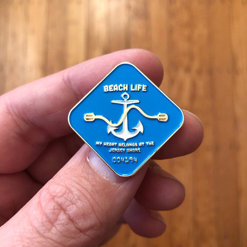 Polished Brass Shore Beach Life Badge Super Awesome Custom Soft Enamel ...