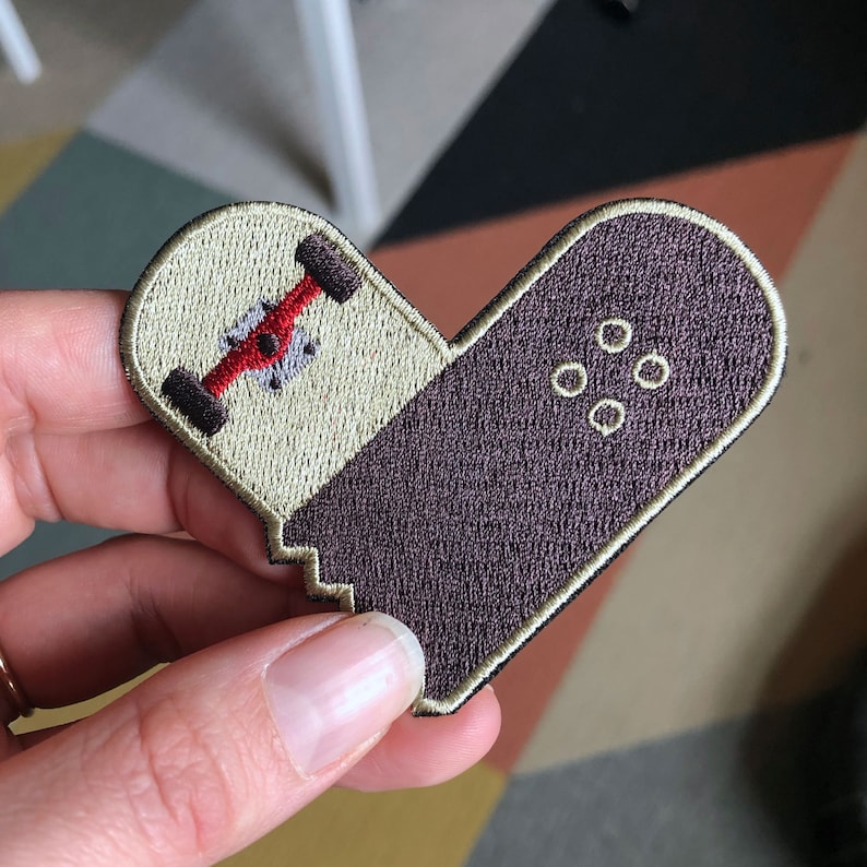 Broken Skateboard Heart Patch Skate Deck Heart Patch Skate | Etsy