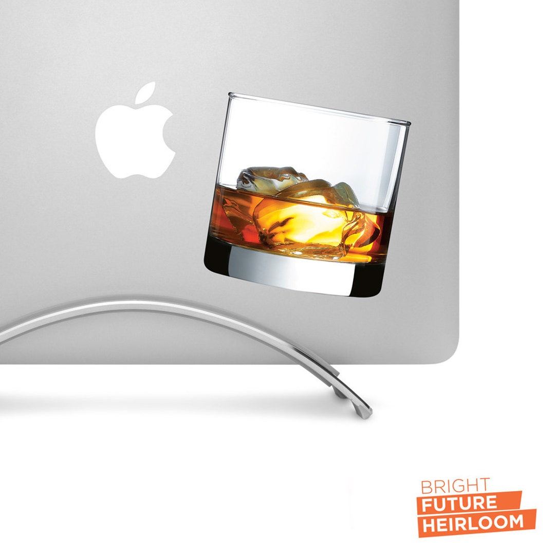 It's 12 O'clock Somewhere - Rocks Glass Full of Whisky - Printed Vinyl ...