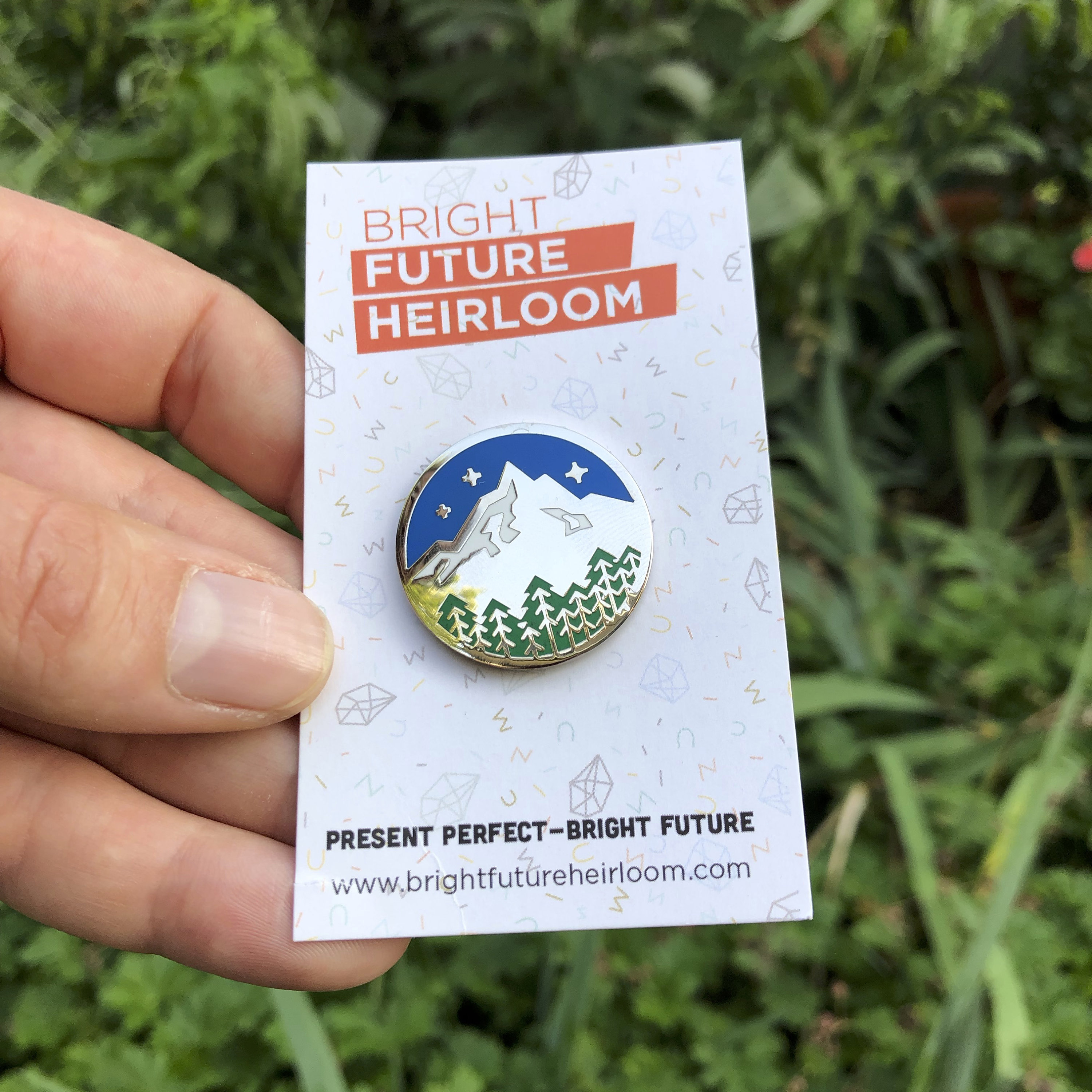 Mountain and Trees Badge Go Exploring Pin Awesome Custom - Etsy UK