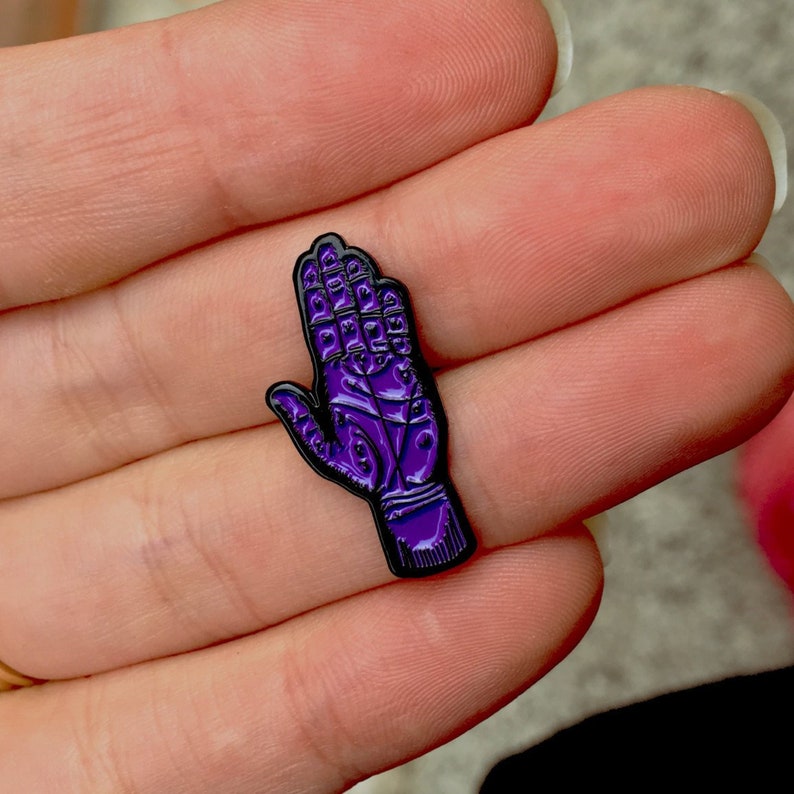 Purple Palmistry Hand Super Awesome Custom Soft Enamel Pin. Cute Enamel ...