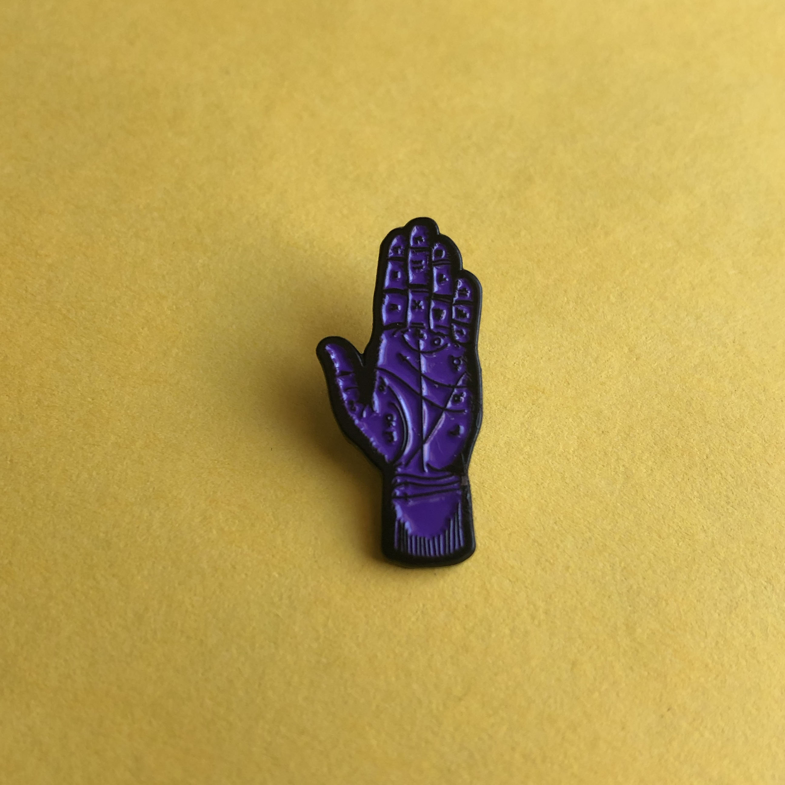 Purple Palmistry Hand Super Awesome Custom Soft Enamel Pin. Cute Enamel ...