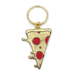 Pepperoni Pizza Slice Enamel Keychain Super Awesome Custom Soft Enamel ...