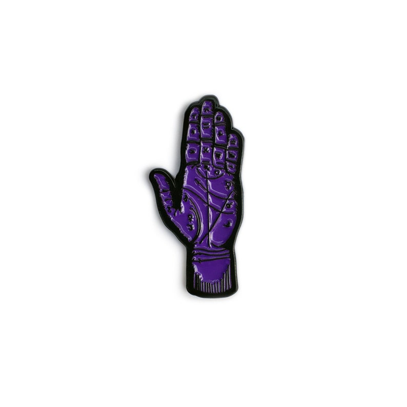 Purple Palmistry Hand Super Awesome Custom Soft Enamel Pin. Cute Enamel ...