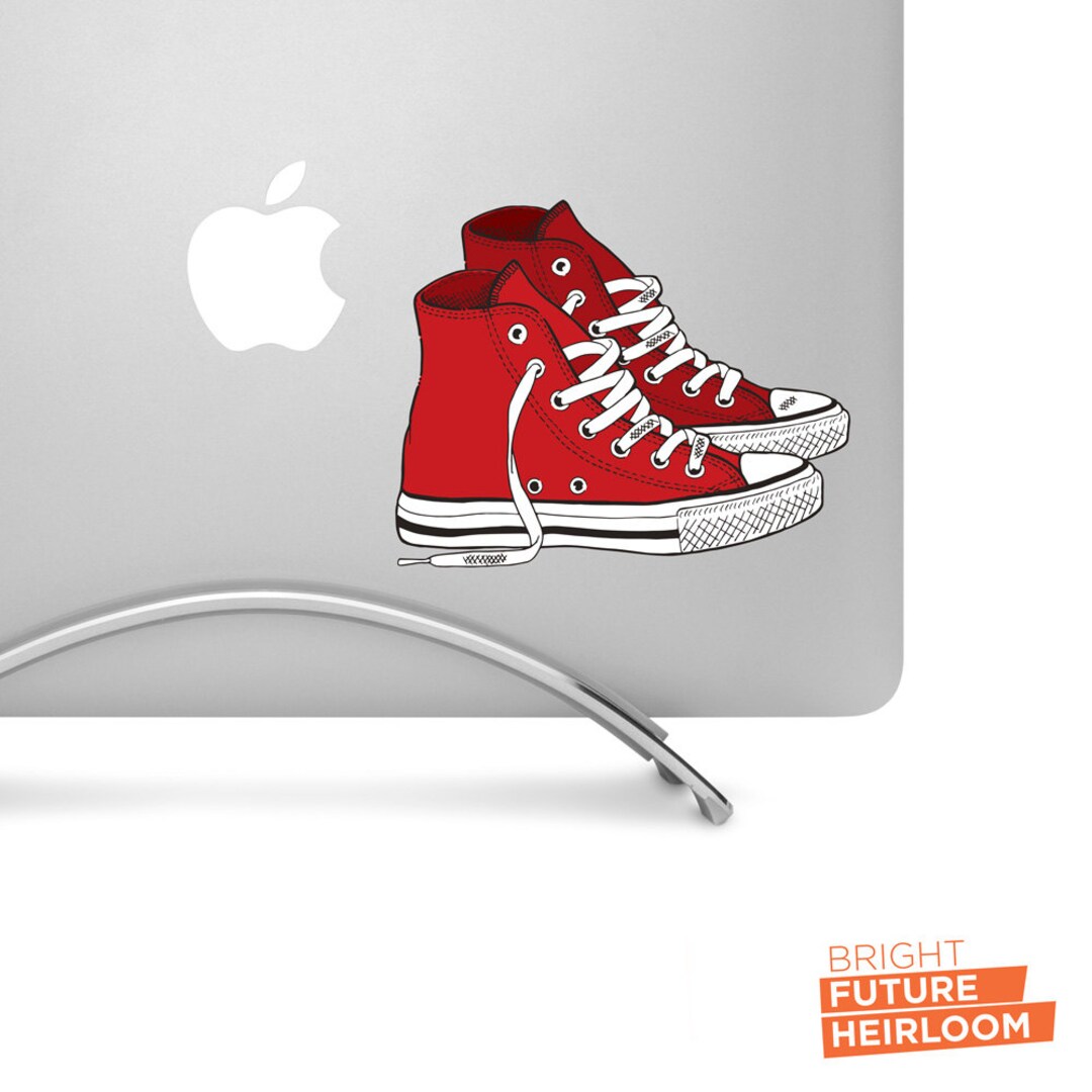 Red Chucks High Top Sneakers - High-quality Printed Vinyl Decal ...