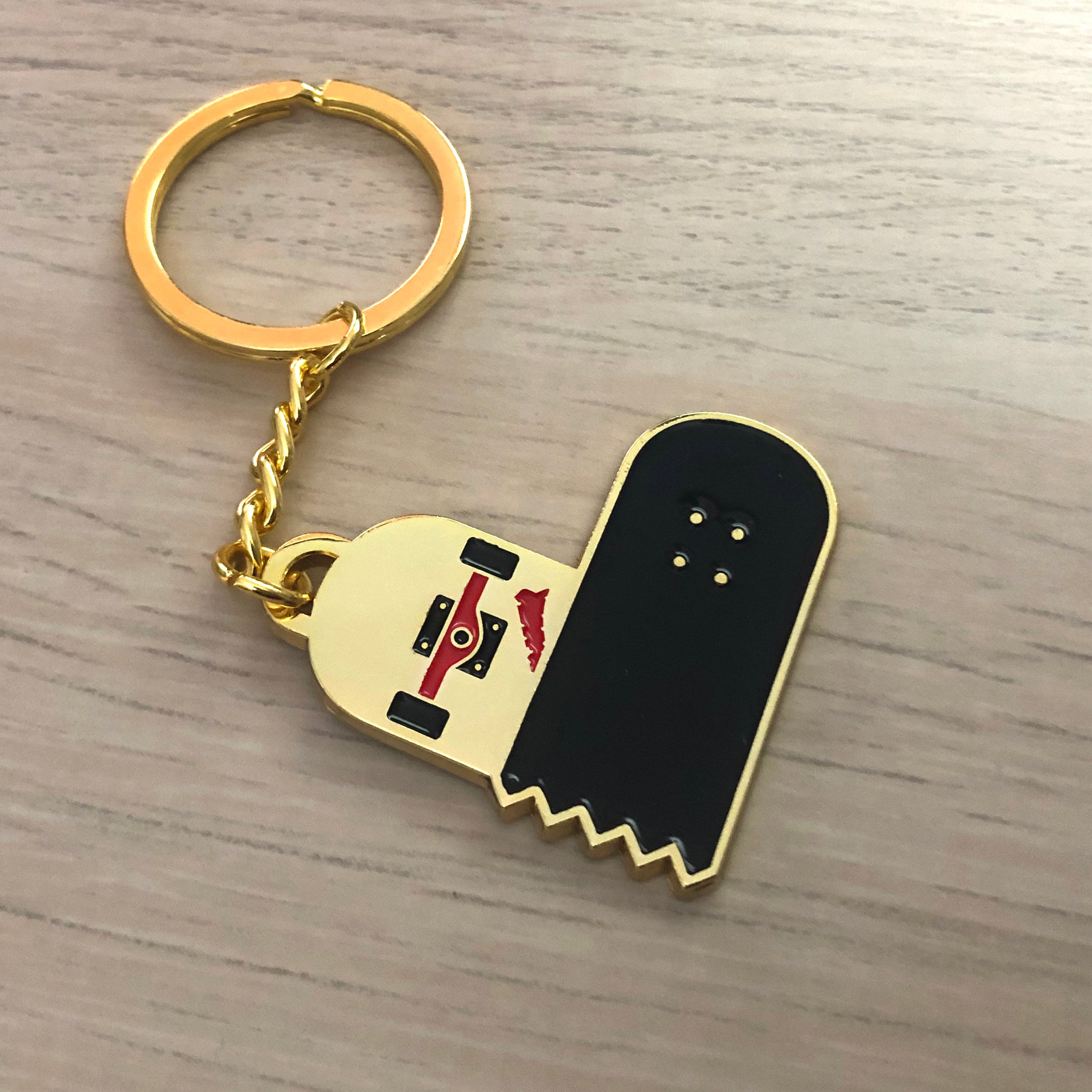 Broken Skateboard Heart Keychain Super Awesome Custom Soft - Etsy