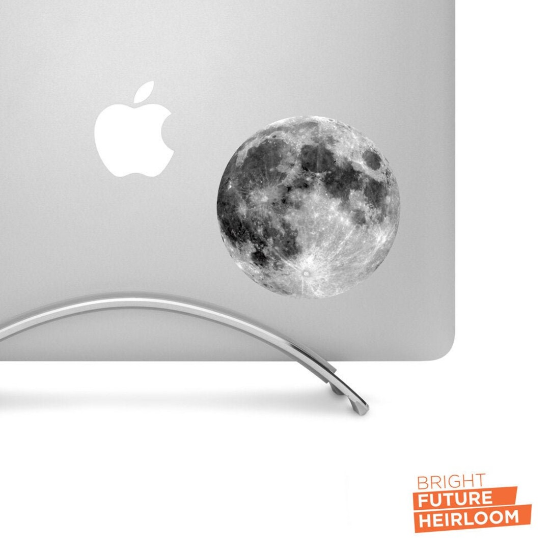 Bright Full Moon Decal - High-quality Printed Vinyl Bright Full Moon ...
