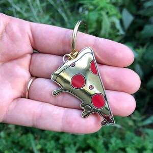 Pepperoni Pizza Slice Enamel Keychain Super Awesome Custom Soft Enamel ...
