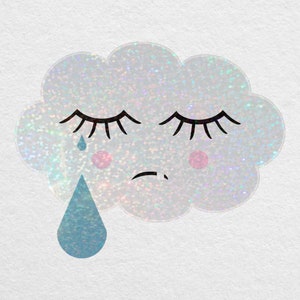 3M Reflective - Kawaii Sad Little Cloud – Printed 3M Reflective Vinyl ...