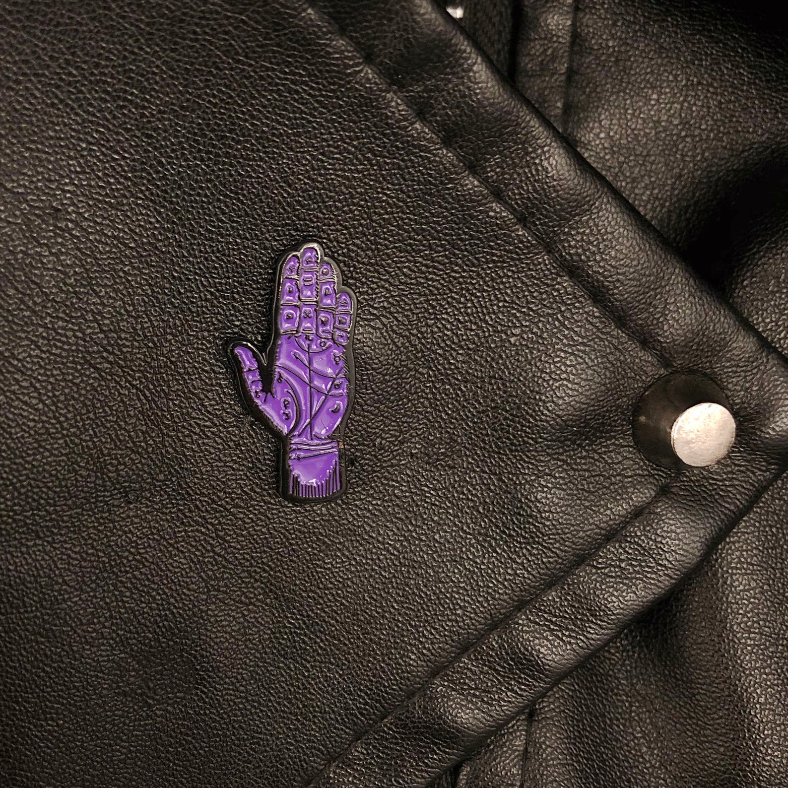 Purple Palmistry Hand Super Awesome Custom Soft Enamel Pin. Cute Enamel ...