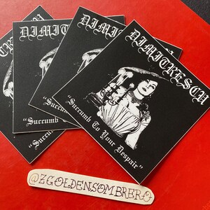 Big Vampire Lady Black Metal Art Vinyl Sticker - Etsy