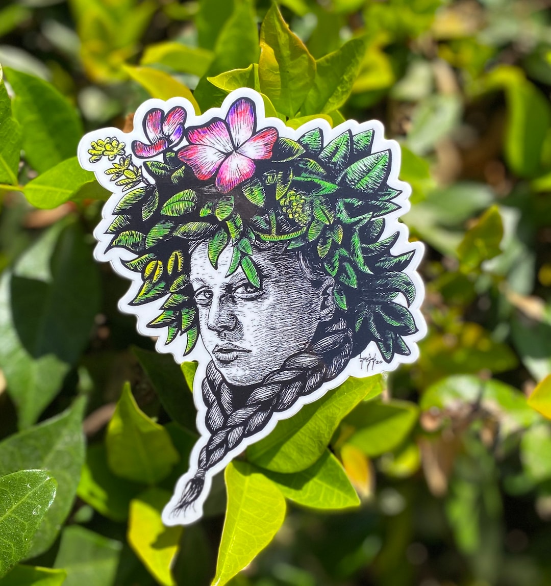 Maja color Variant Midsommar Flower Crown Vinyl Sticker - Etsy