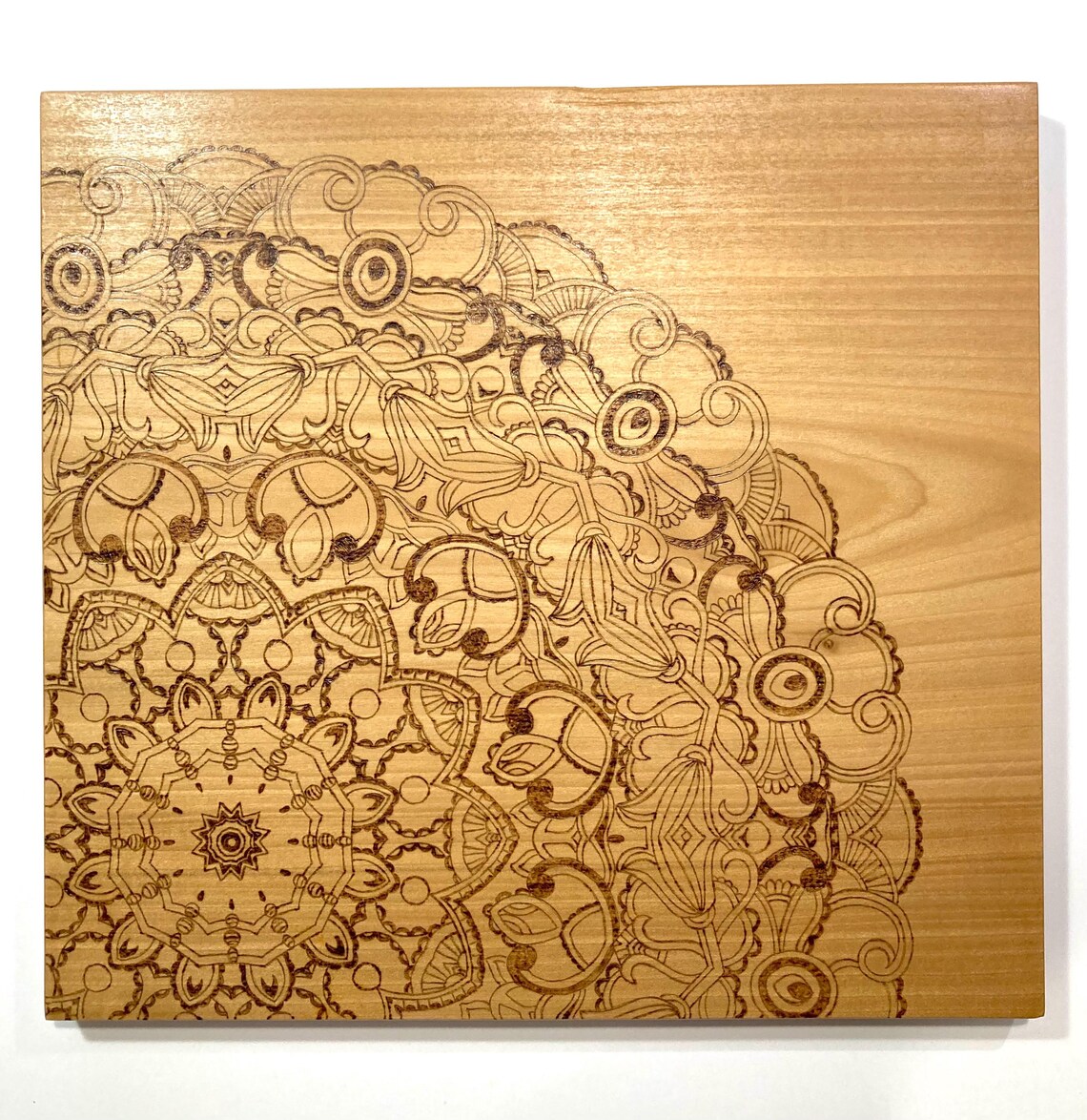 Wood Burned Mandala Art: Poplar Wood Sign - Etsy