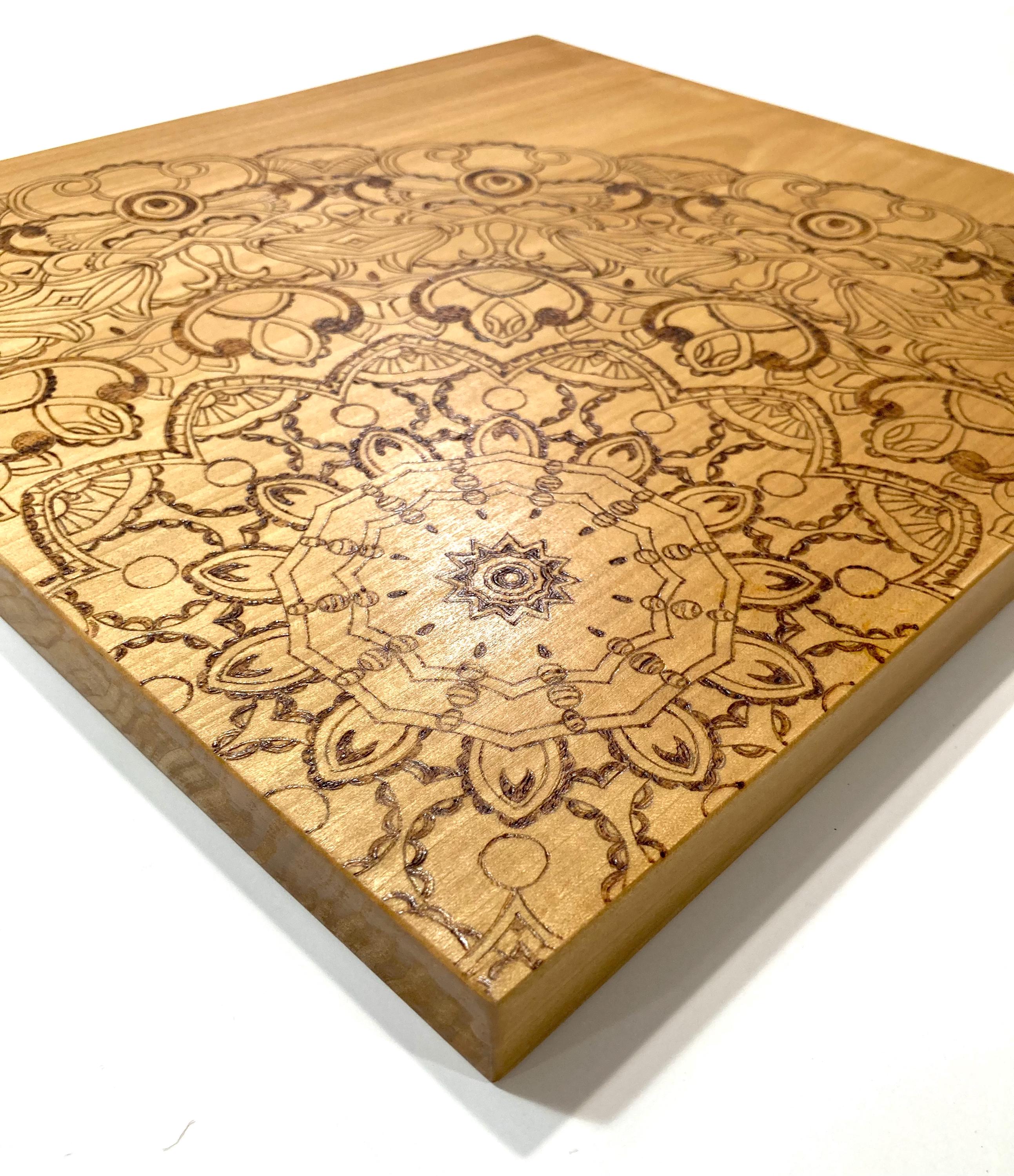 Wood Burned Mandala Art: Poplar Wood Sign - Etsy