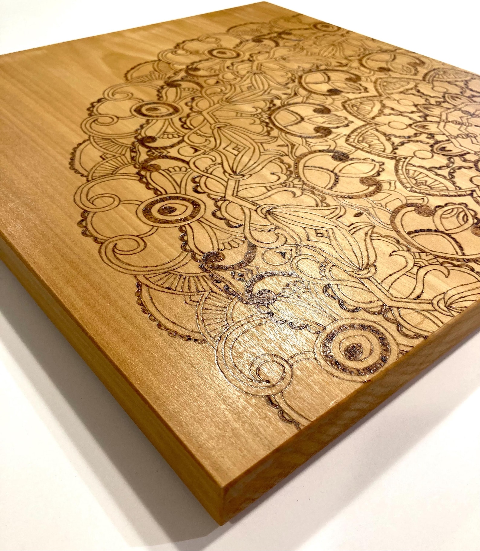 Wood Burned Mandala Art: Poplar Wood Sign - Etsy