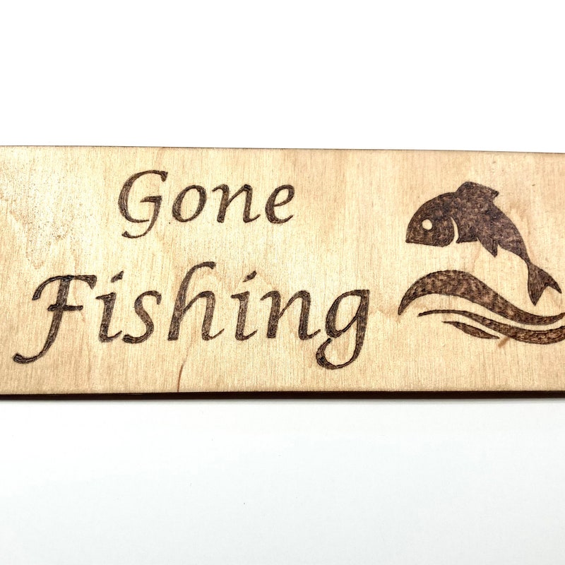Gone Fishing Wooden Sign - Etsy
