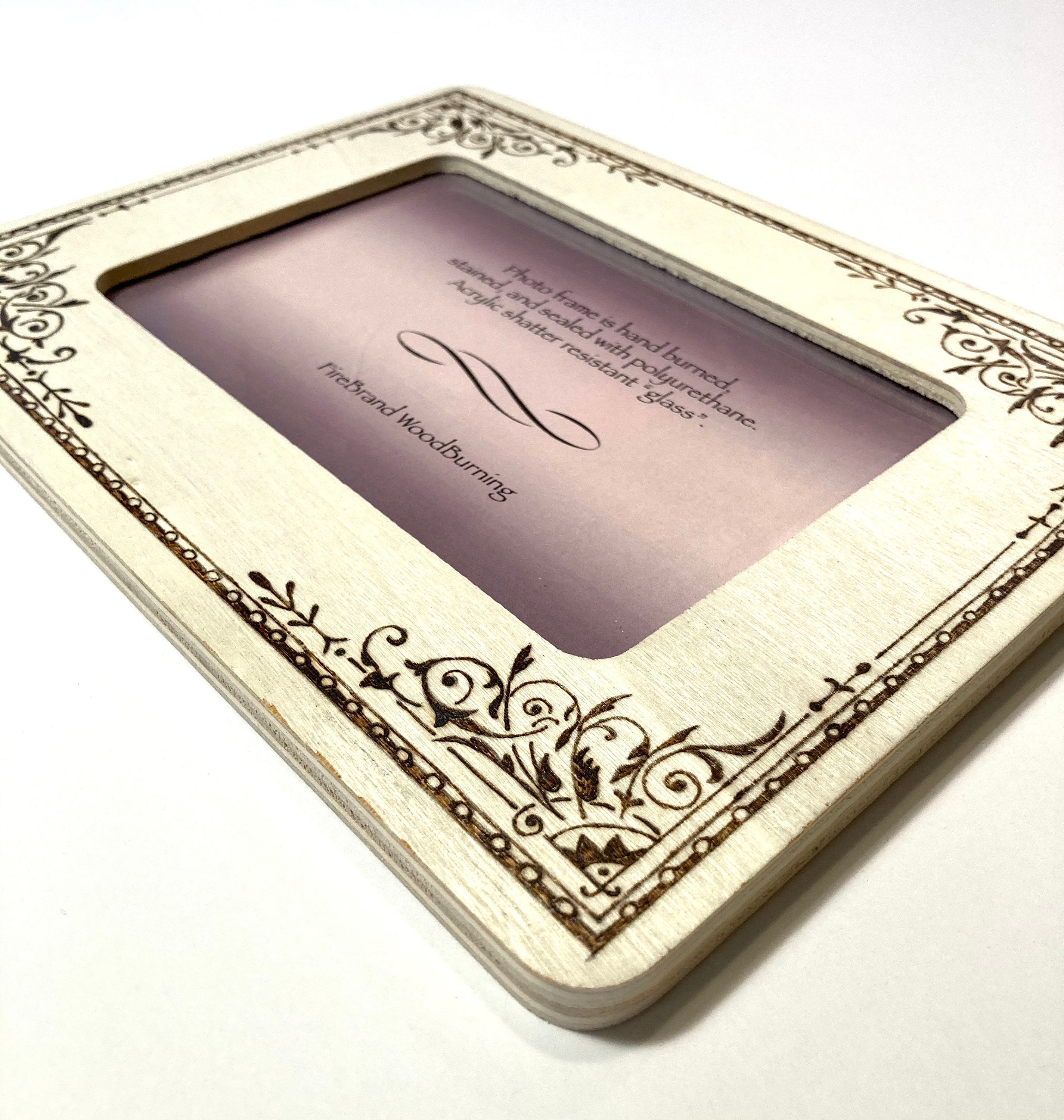 Scroll and Leaves Corners Picture Frame 4 X 6 Frame Wood | Etsy