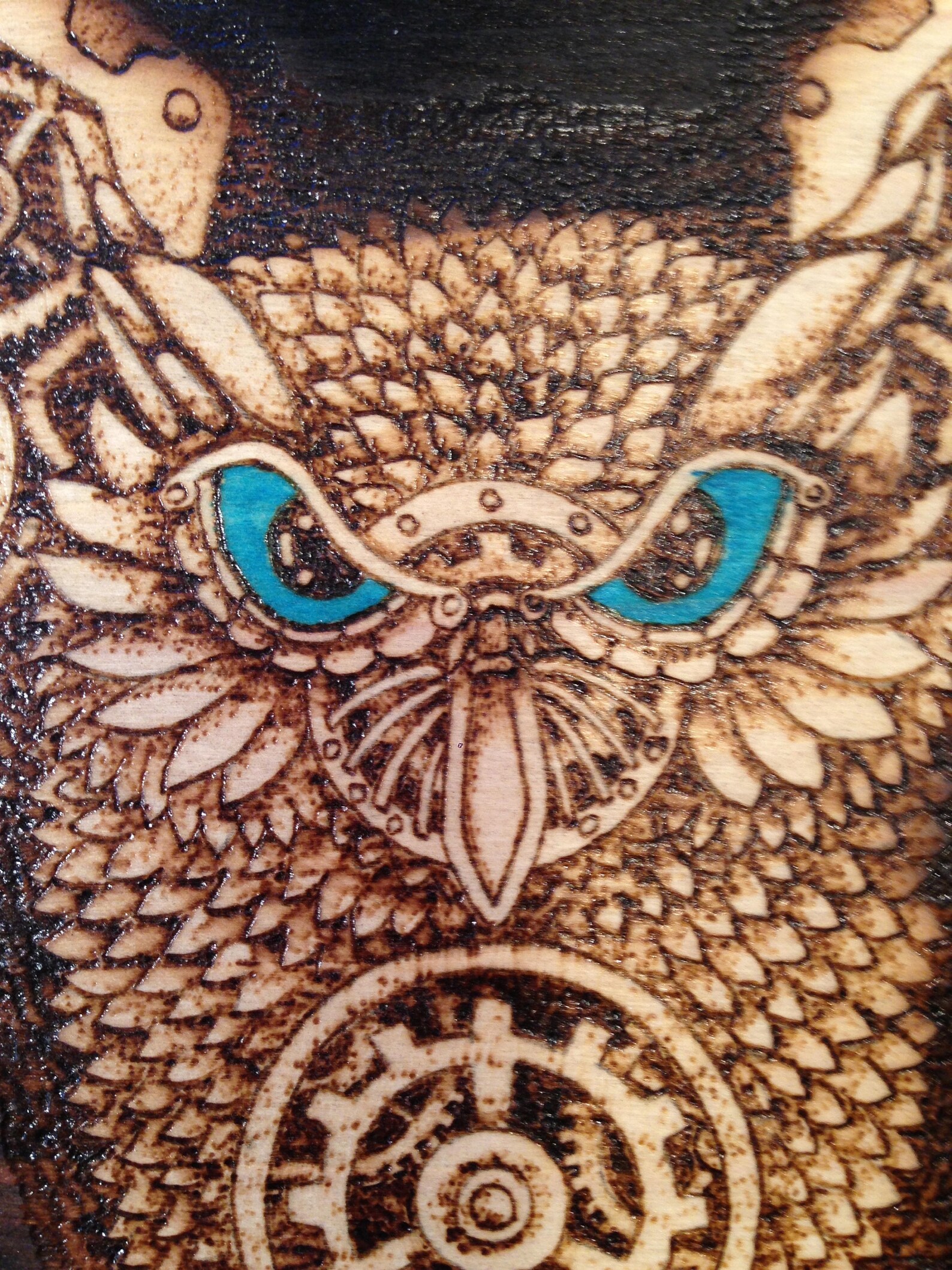 Steampunk Owl Wood Burned Art Pyrography Artwork Wooden Owl - Etsy