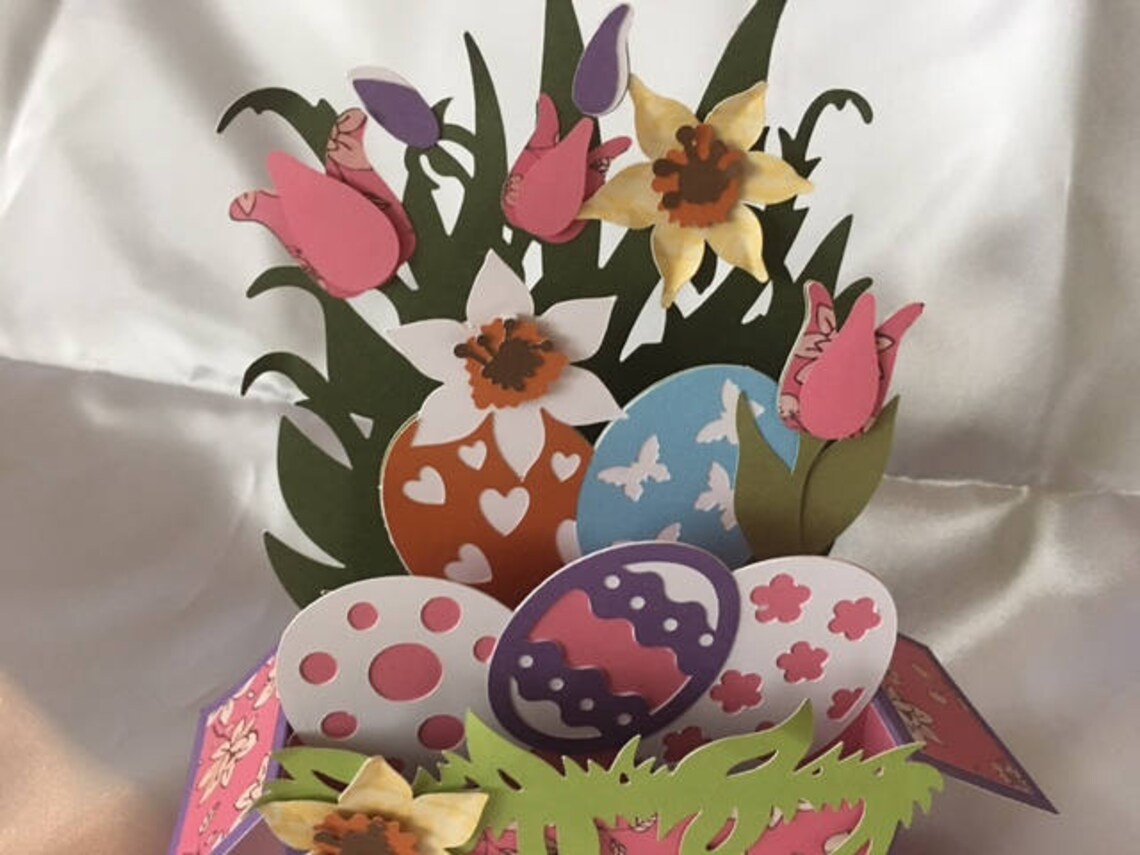 Spring Pop up Box Card - Etsy