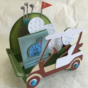 3D Pop up Card - Golf Card - Etsy