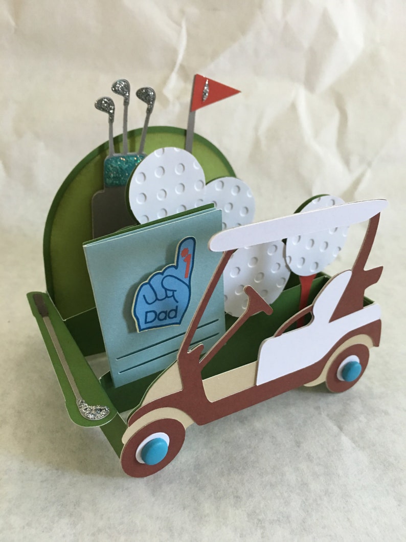 3D Pop up Card - Golf Card - Etsy
