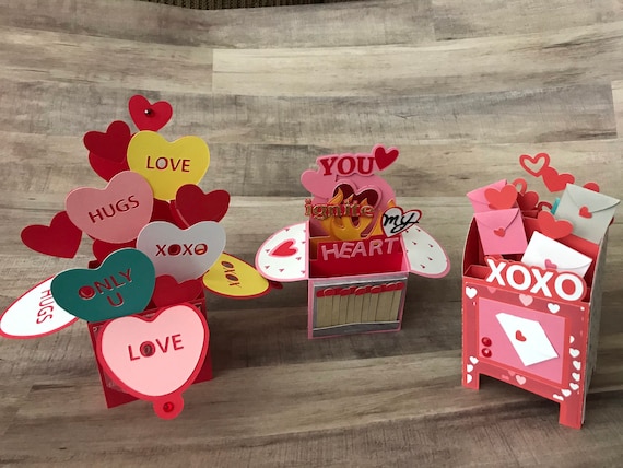 3D pop up Valentines Day cards | Etsy